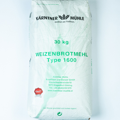 T1600 Weizenbrotmehl 30kg - Kornladen.at